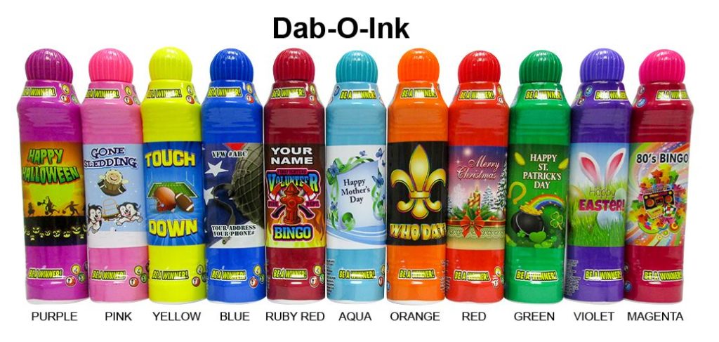 Dab-O Custom Label Markers & Ink | Frank Moran and Sons Bingo Supplies ...